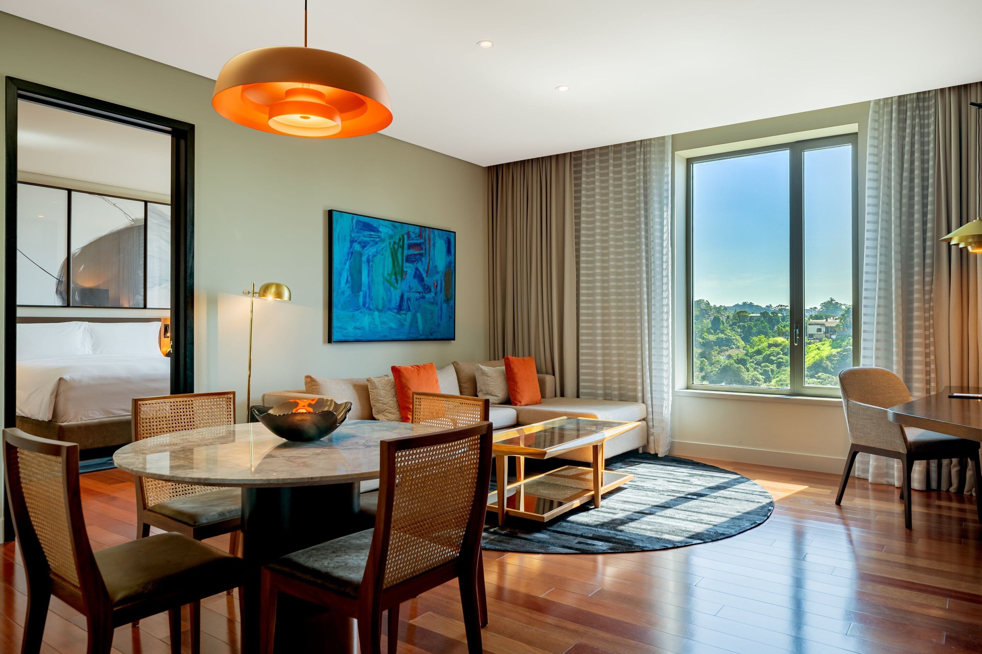 Suite de Luxo, 1 cama de casal | Sala | Smart TV de 55 polegadas com canais por cabo, televisor 