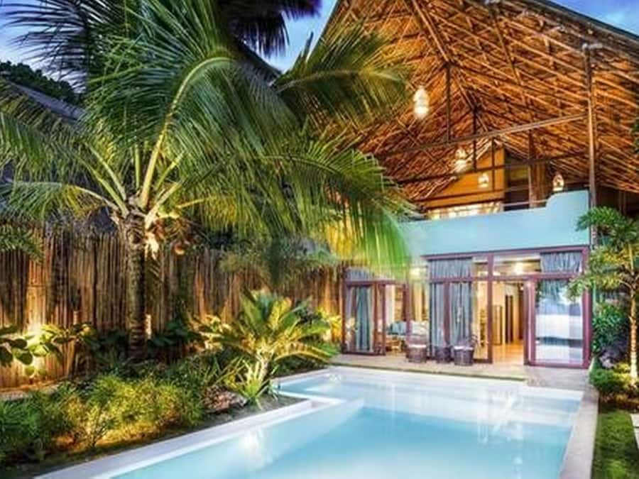 Vila luxo, 4 quartos, piscina particular, de frente para a praia | Frigobar, cofres nos quartos, Wi-Fi de cortesia, roupa de cama