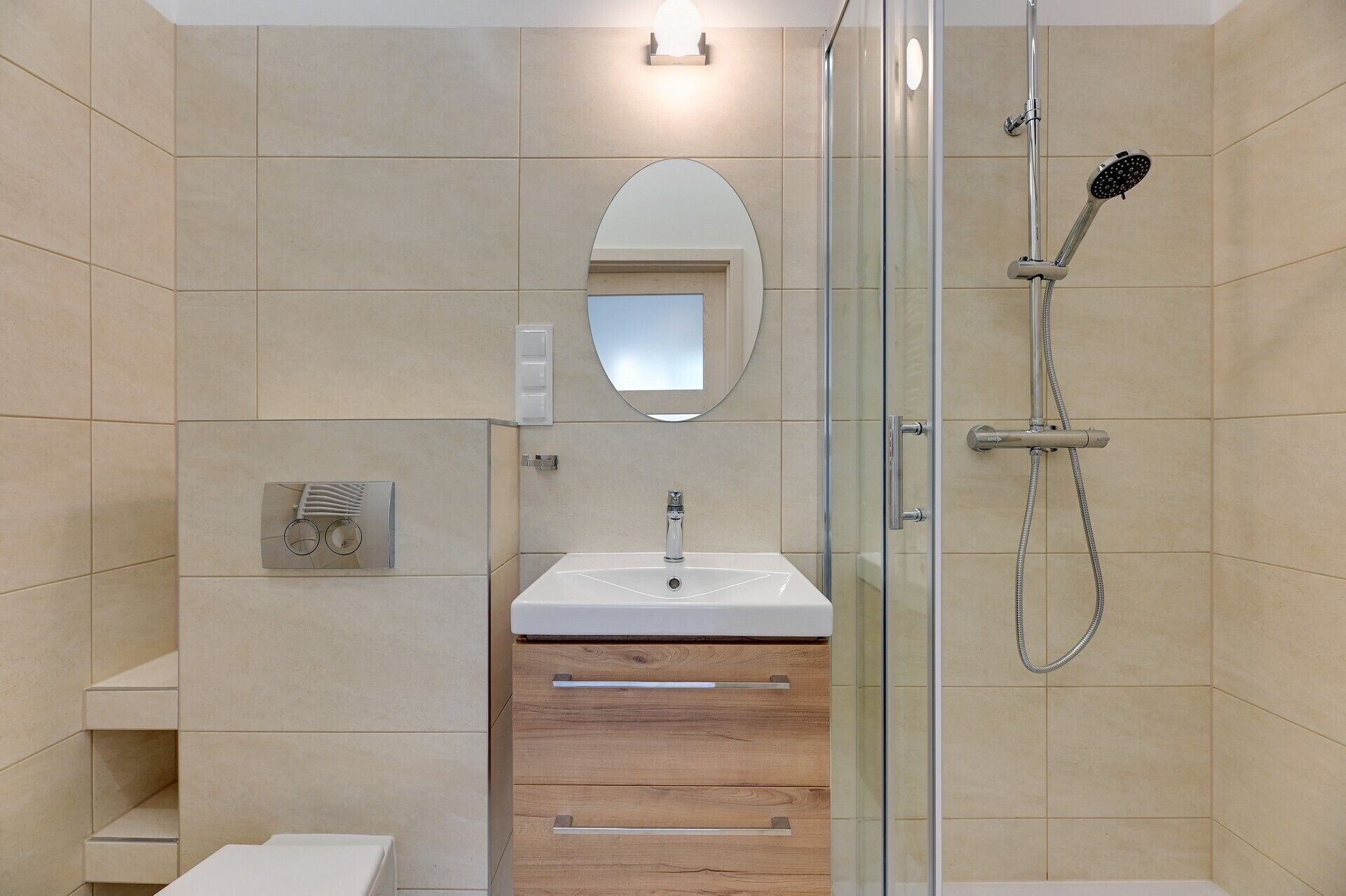 Suíte estúdio conforto, 1 quarto, cozinha americana | Banheiro