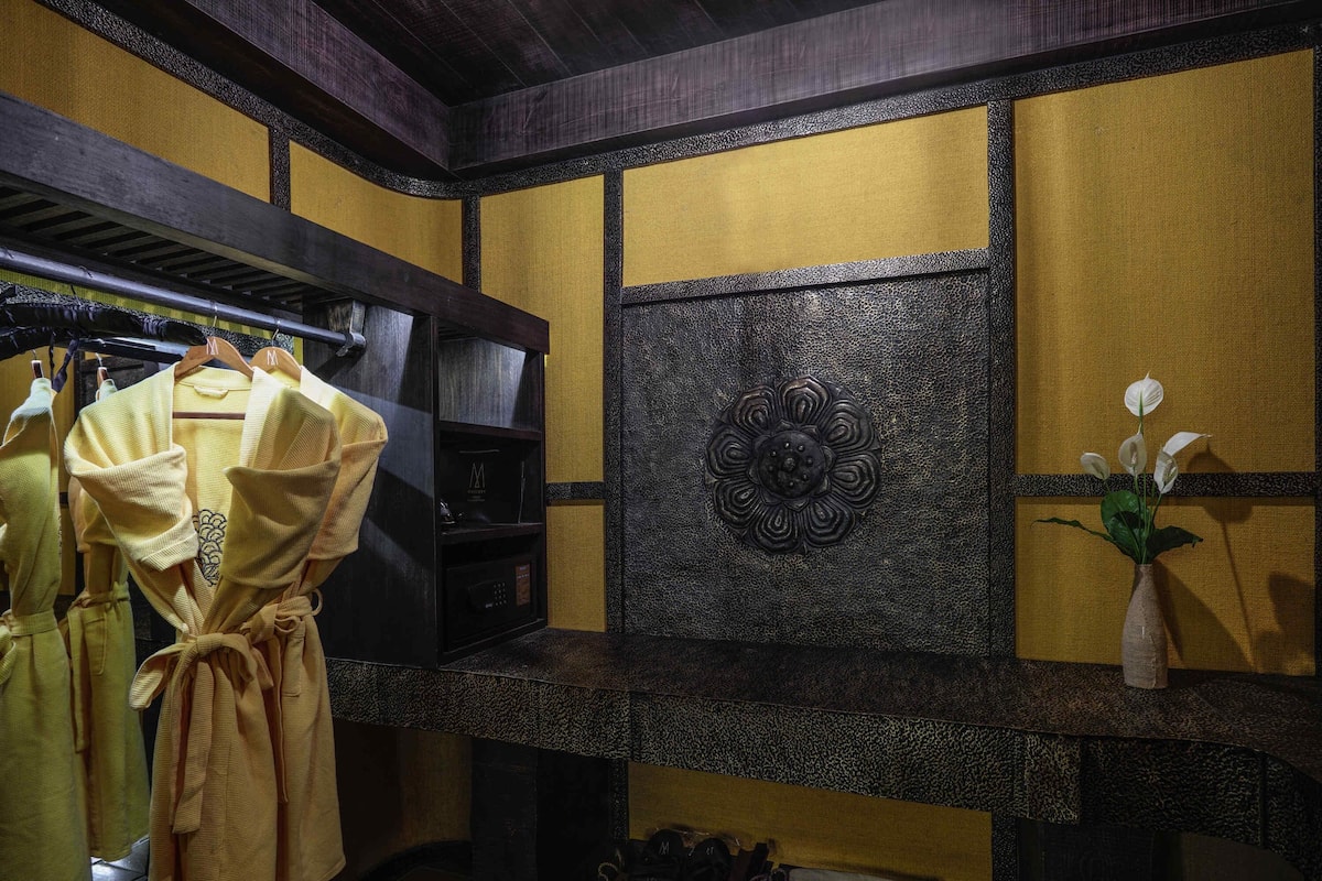 1 quarto, roupas de cama premium, frigobar, cofres nos quartos