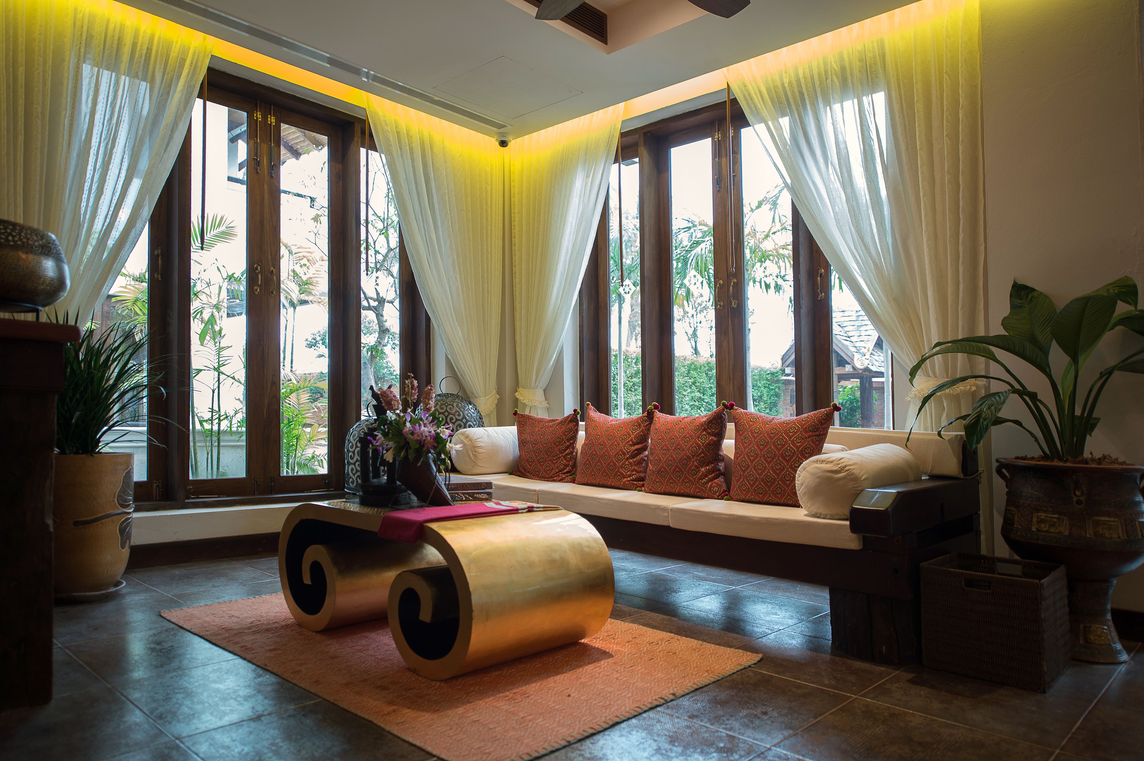 Área de estar no saguão