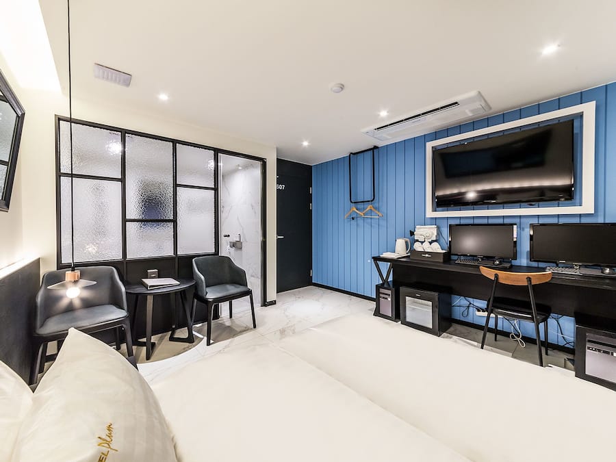 Quarto premium | Escrivaninha, quartos à prova de som, Wi-Fi de cortesia