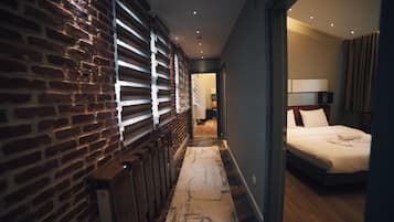 Suíte família | 1 quarto, roupas de cama de algodão egípcio, roupas de cama premium