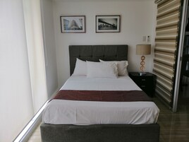 Apartamento Familiar, 2 quartos | 2 quartos, roupa de alta qualidade, cofre no quarto 