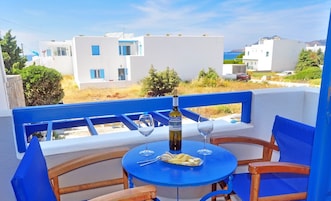 Estúdio, varanda, vista parcial para o mar | Varanda