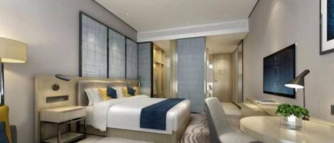 Escrivaninha, cortinas blackout, Wi-Fi de cortesia