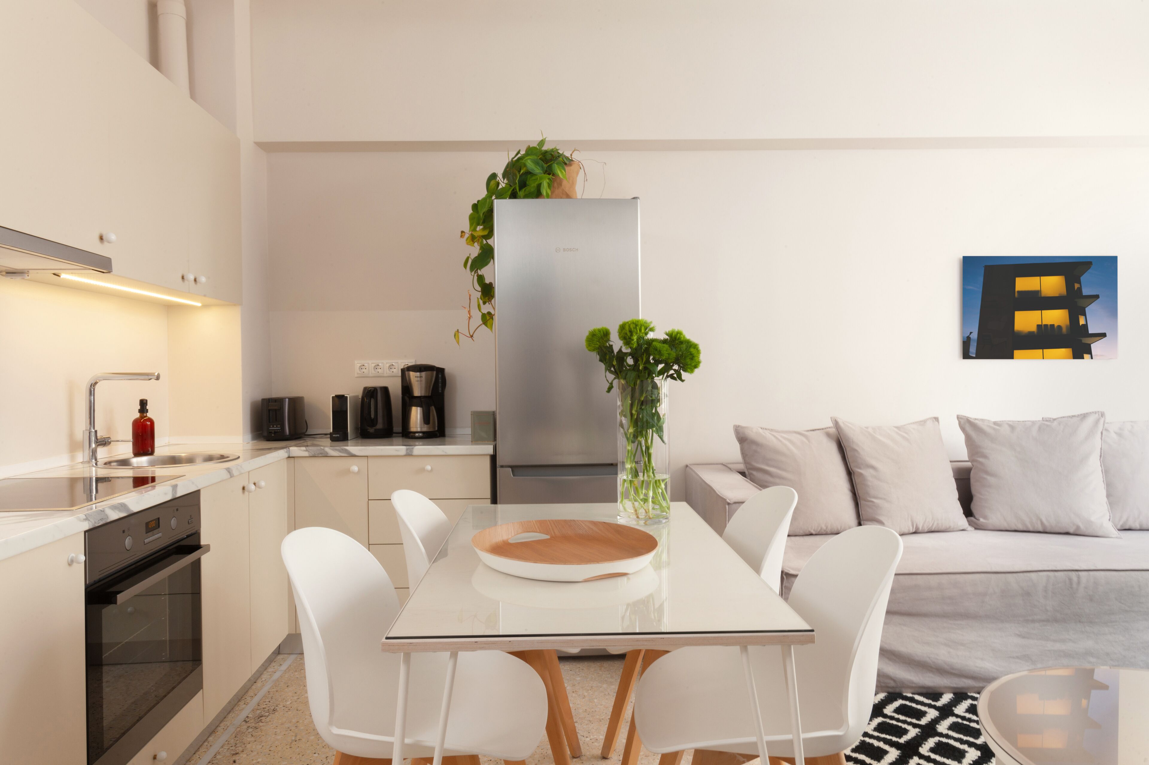 Suíte, 2 quartos (A3 / B3) | Cozinha privada | Geladeira, micro-ondas, fogão, cooktop
