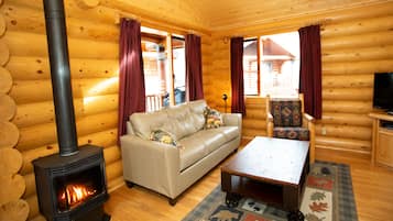 Cabana superluxo, várias camas, para não fumantes, cozinha americana | Área de estar