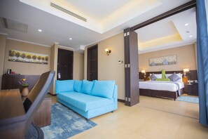 Suite Executiva | Cofre no quarto, cortinas/cortinados opacos, quartos insonorizados