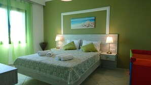 Apartamento Deluxe, 4 quartos, vista para o mar | Lençóis italianos Frette, roupa de alta qualidade 