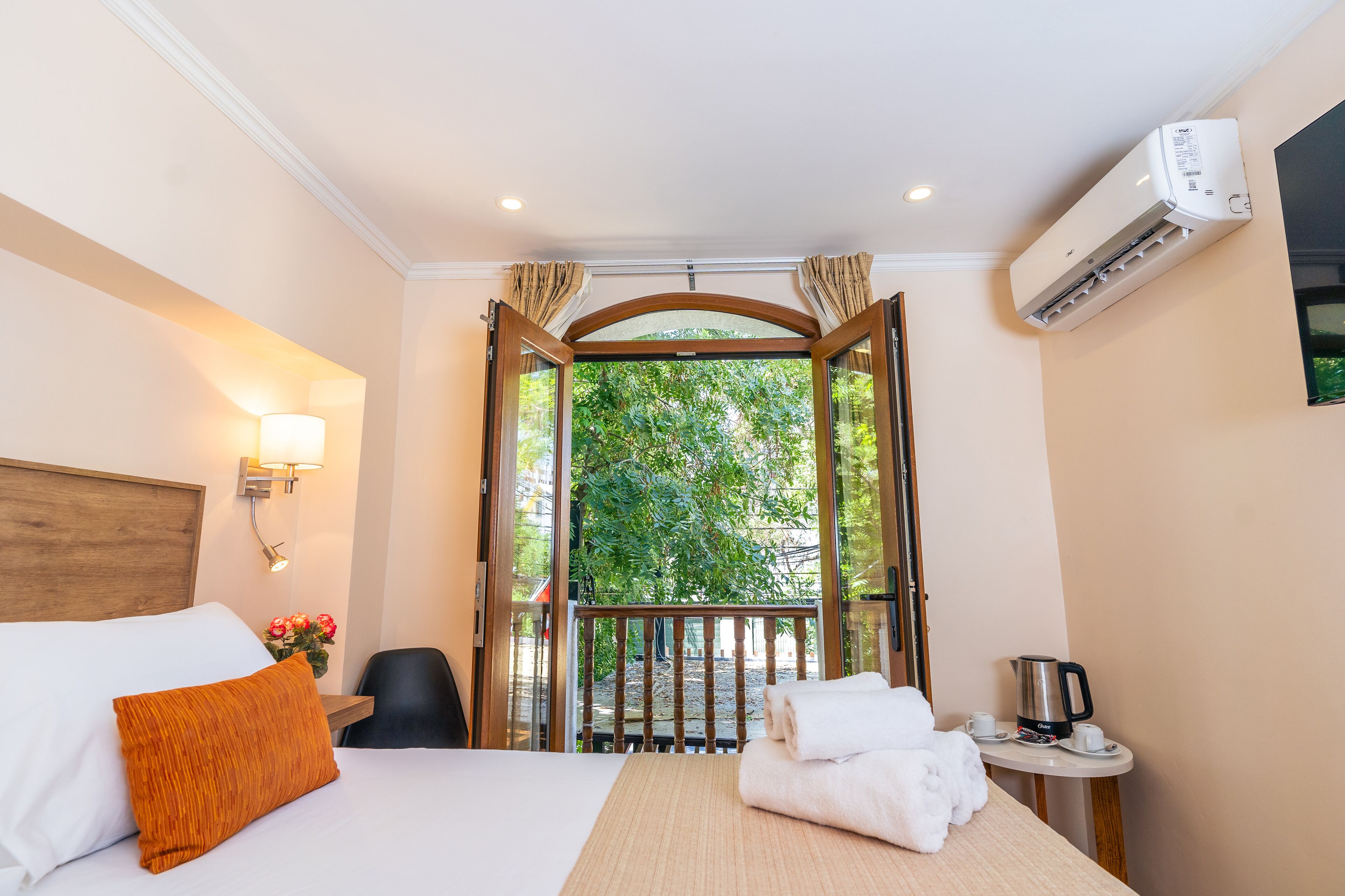 Quarto casal standard, 1 cama de casal, sacada | Roupas de cama de algodão egípcio, roupas de cama premium