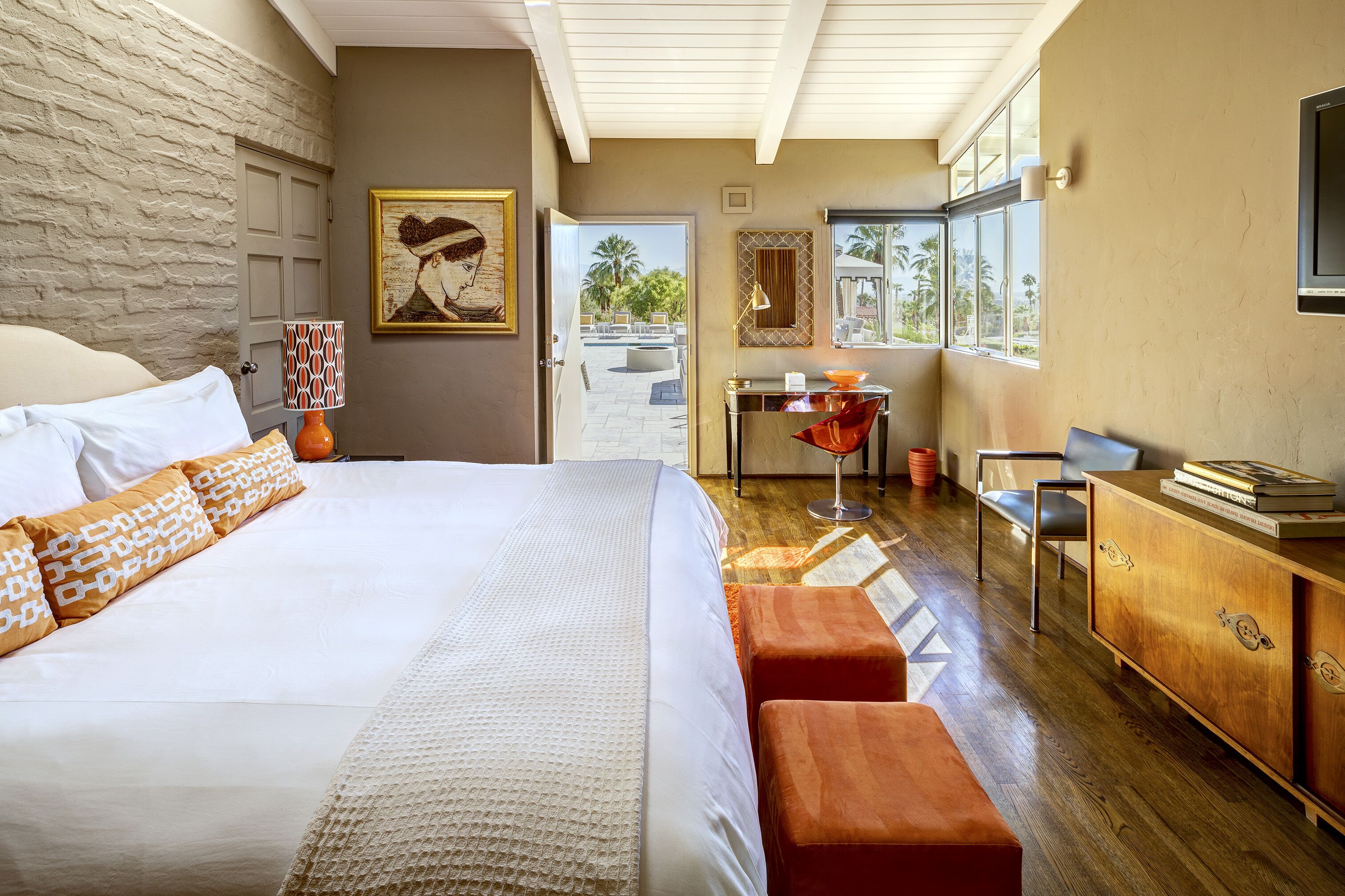 Architectural Digest Featured Estate Offers Movie Nights Under The Desert Stars! - Palm Springs, CA