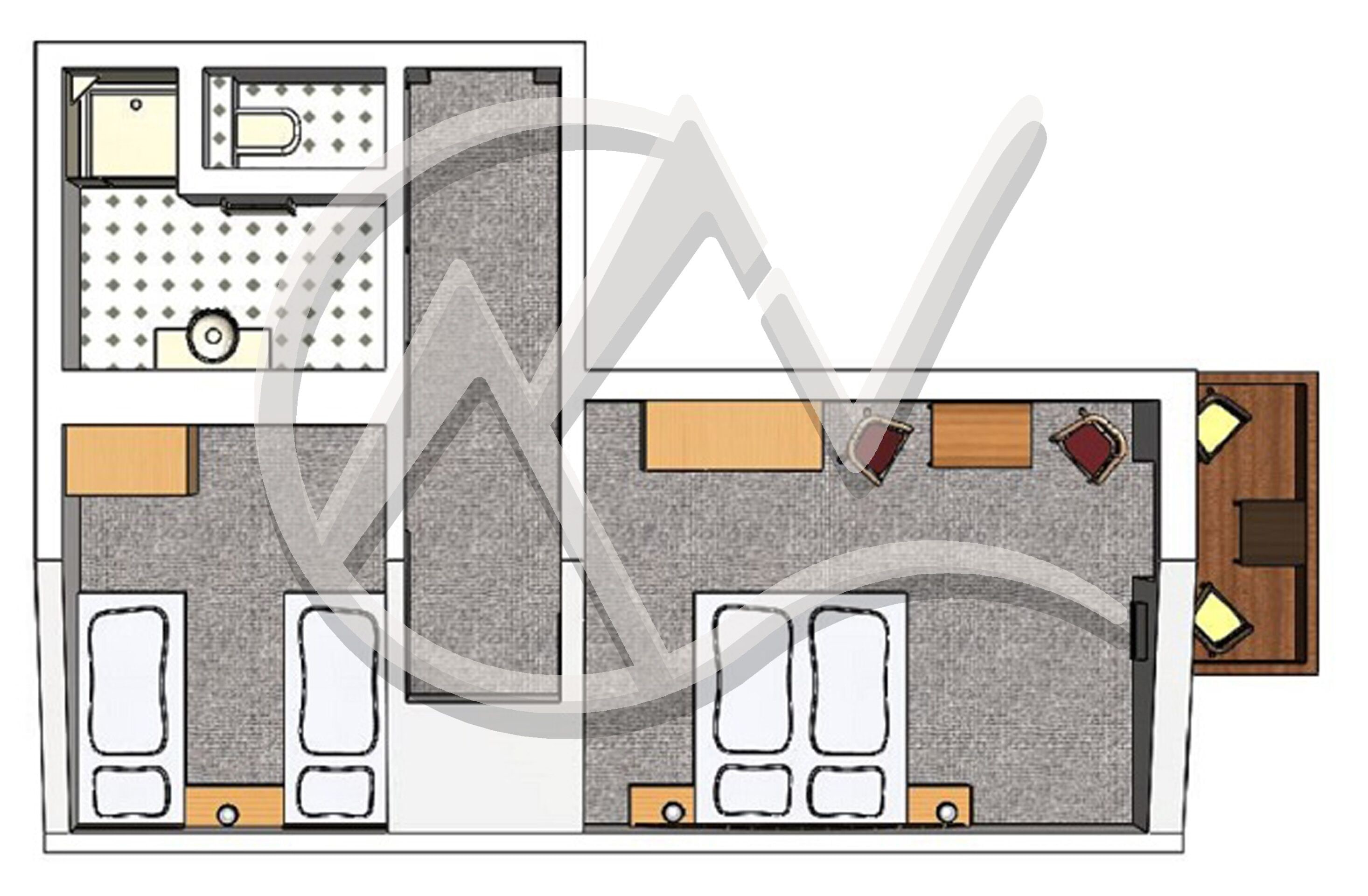 Quarto família | Wi-Fi de cortesia, roupa de cama