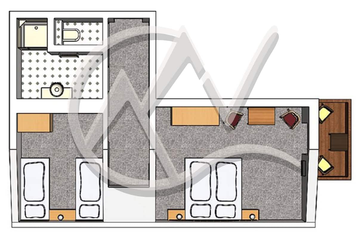 Quarto família | Wi-Fi de cortesia, roupa de cama
