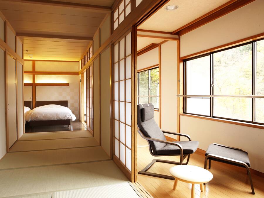 Quarto tradicional (Japanese Western Style, 53m², SAKURA) | Cofres nos quartos, Wi-Fi de cortesia