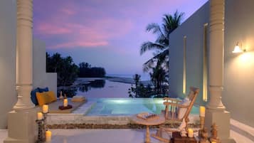 Seaside Pool Paradise Suite | 1 quarto, roupas de cama premium, frigobar, cofres nos quartos