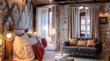 3 quartos, roupa de alta qualidade, edredões de penas, minibar