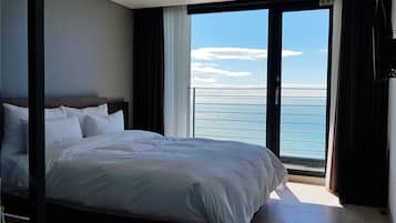 Quarto Duplo, vista para o oceano | Wi-fi grátis, roupa de cama fornecida