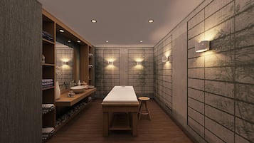 Sala(s) para tratamentos a casais, sauna, banho turco