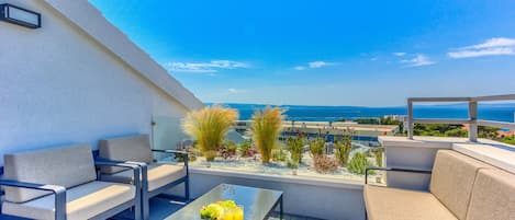 Apartamento de Luxo, 1 quarto, banheira de hidromassagem grande | Terraço/pátio interior