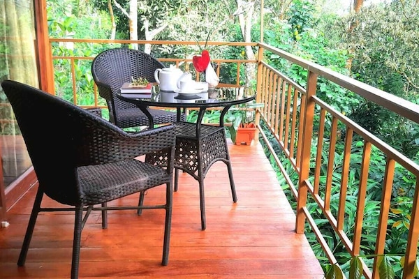 Casa na árvore exclusiva, vista para o jardim | Sacada