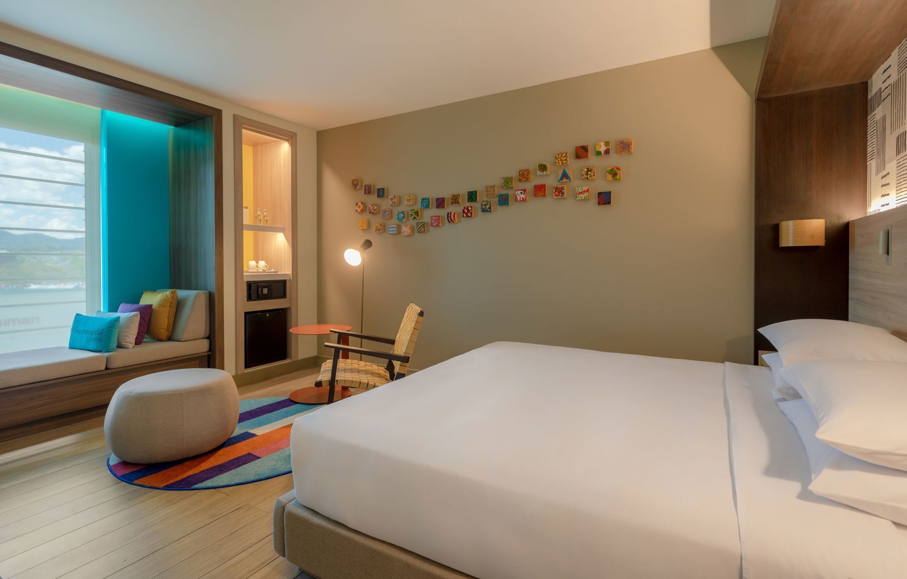 Lençóis de algodão egípcio, roupa de alta qualidade, minibar 