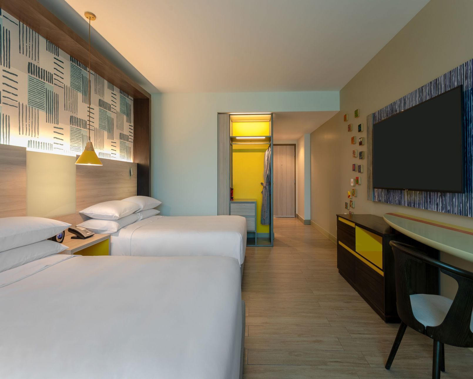 Lençóis de algodão egípcio, roupa de alta qualidade, minibar 