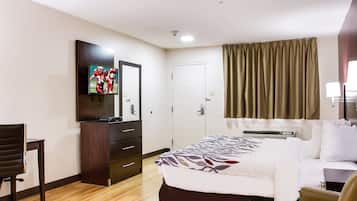 Quarto Deluxe, 1 cama queen-size, não fumadores | Secretária, berços/camas para crianças grátis, camas desdobráveis