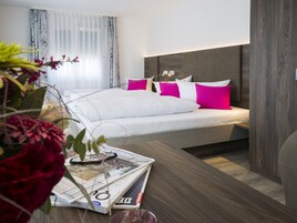 Quarto standard | Roupas de cama antialérgicas, cofres nos quartos, Wi-Fi de cortesia