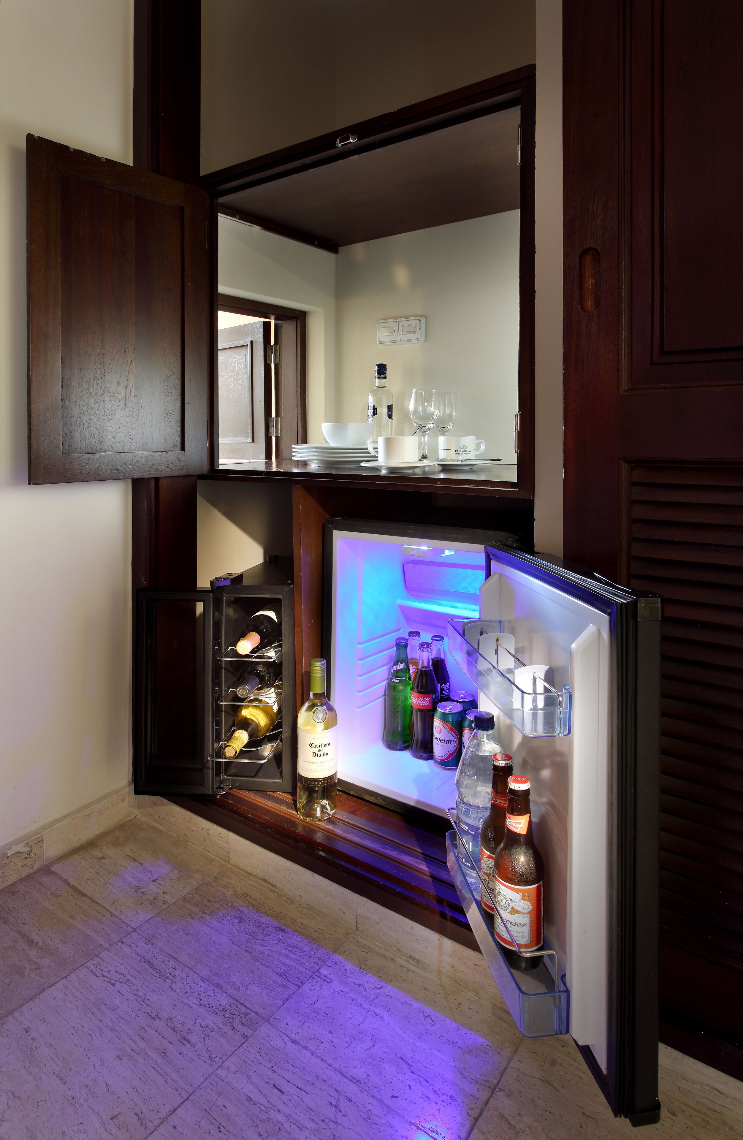 Down comforters, free minibar, in-room safe, desk