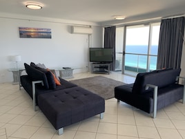 Smart TV de 55 polegadas com canais por cabo, televisor 