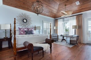 Quarto premier, 1 cama King, vista para o oceano | Roupas de cama de algodão egípcio, roupas de cama premium