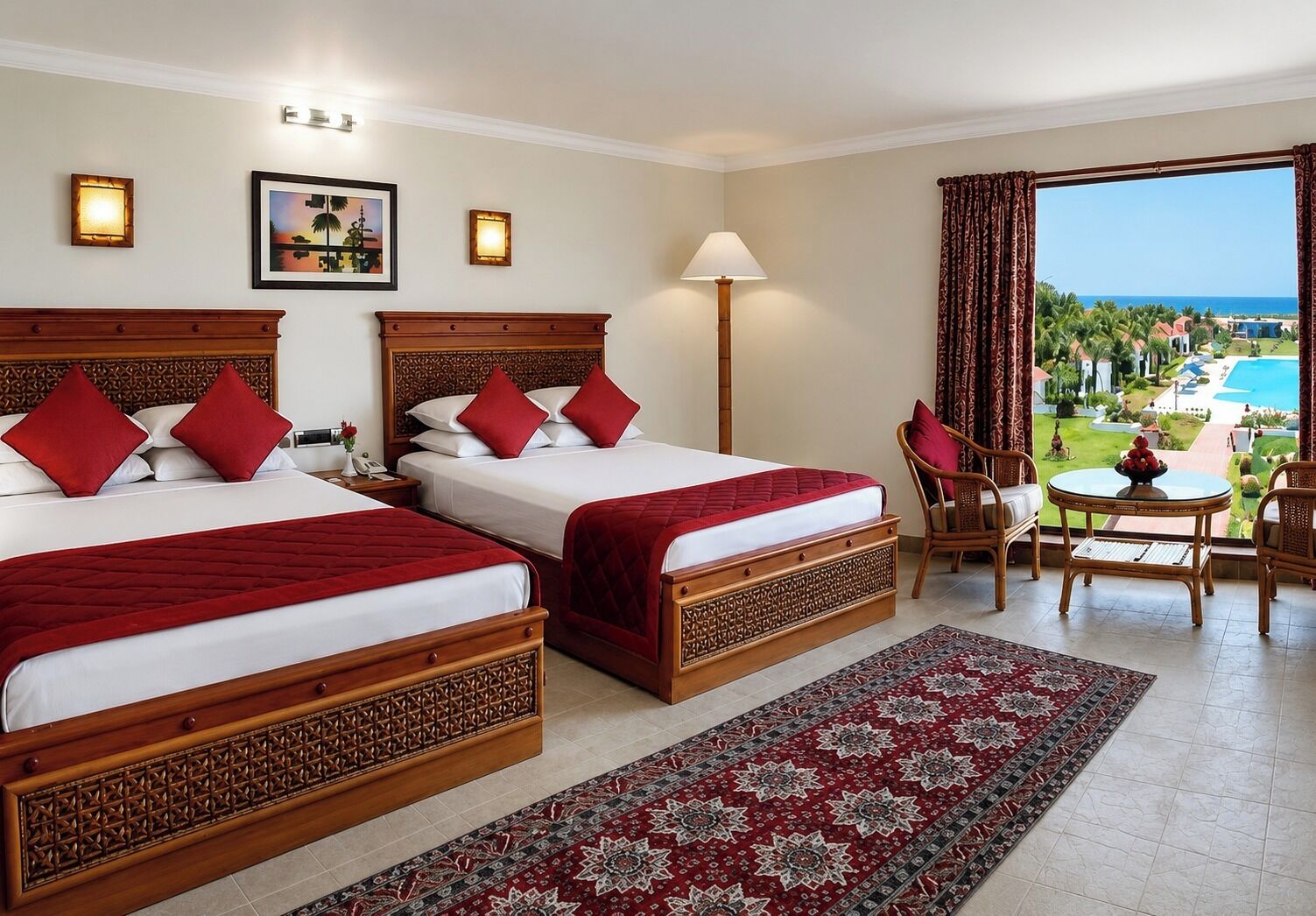 Ocean View Room | Lençóis de algodão egípcio, roupa de alta qualidade, edredões de penas 
