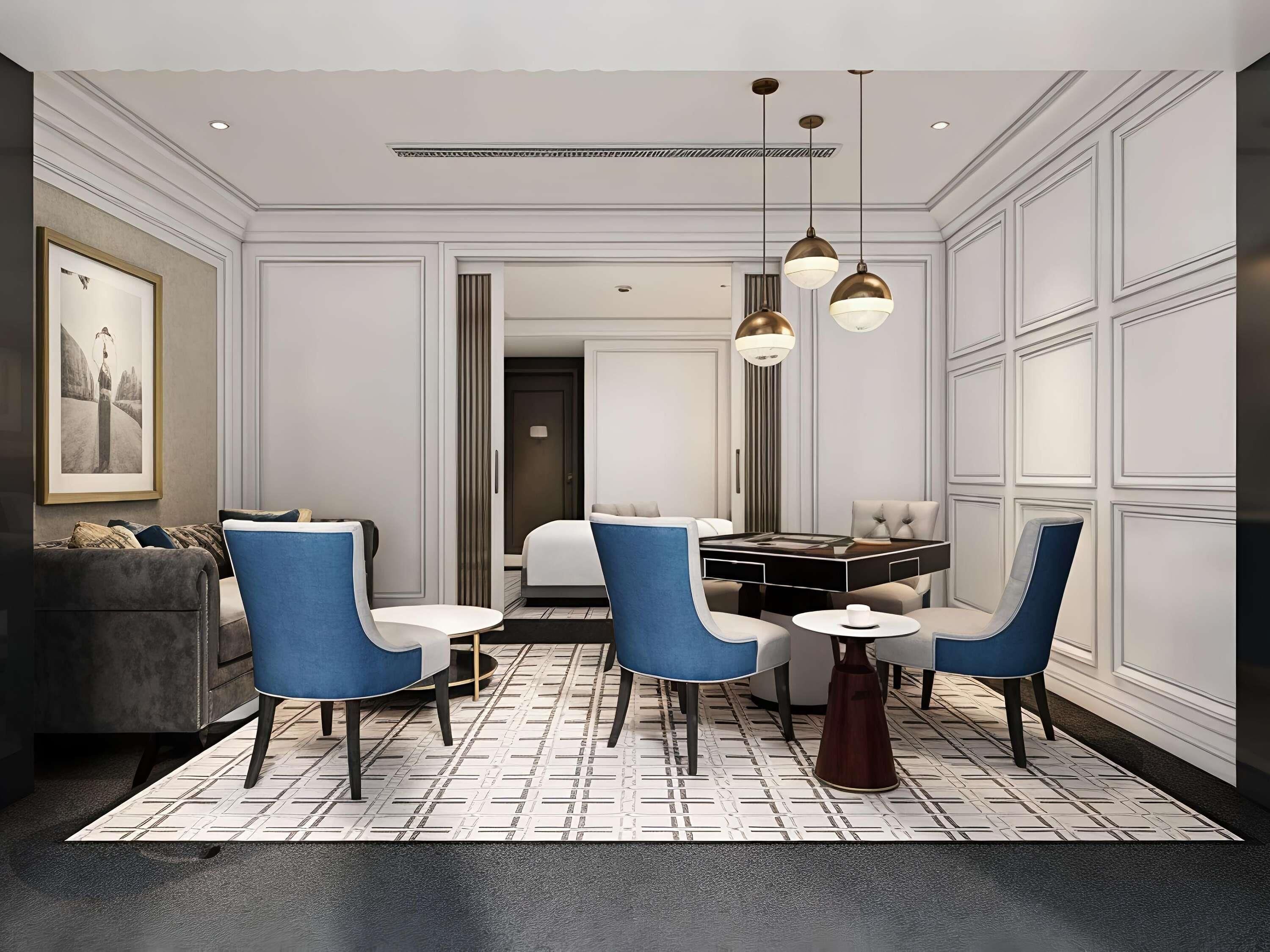 Quarto Deluxe, 1 cama king-size | Roupa de alta qualidade, edredões de penas, minibar 