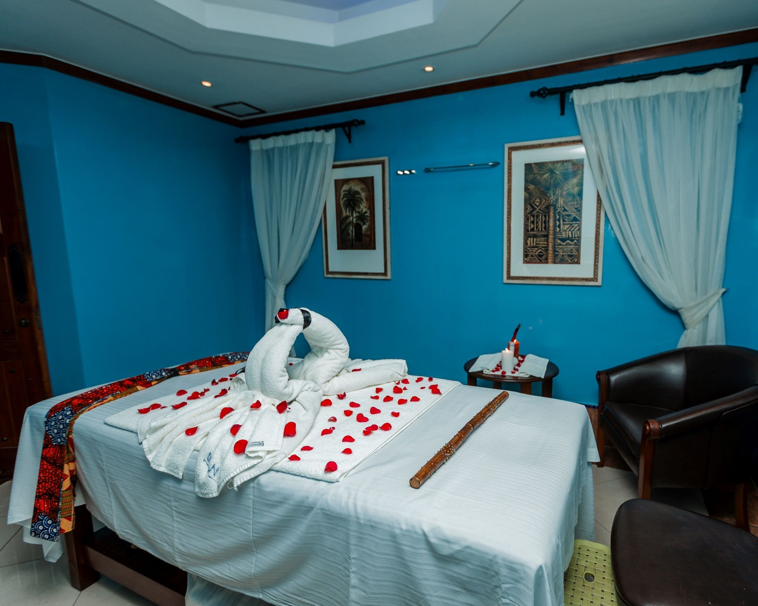 Salas para tratamentos a dois, tratamentos corporais, aromaterapia