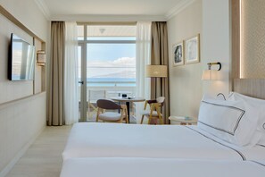 1 quarto, roupas de cama premium, edredons de pluma, frigobar