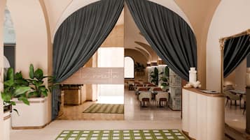 Almoços e jantares servidos, incluindo cozinha italiana