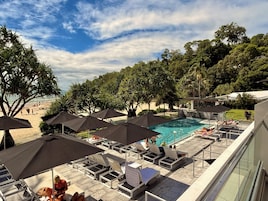 Apartamento, de frente para a praia | Terraço/pátio