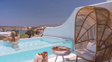 Ocean View Junior Suite Heated Private Infinity Pool with Glass Wall | Roupas de cama de algodão egípcio, roupas de cama premium
