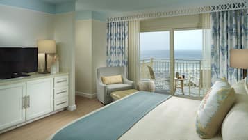 Suite Premier, 1 cama king-size, vista para o oceano, no canto (Pool View) | Lençóis de algodão egípcio, roupa de alta qualidade