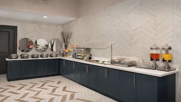 Pequeno-almoço takeaway diário mediante uma taxa