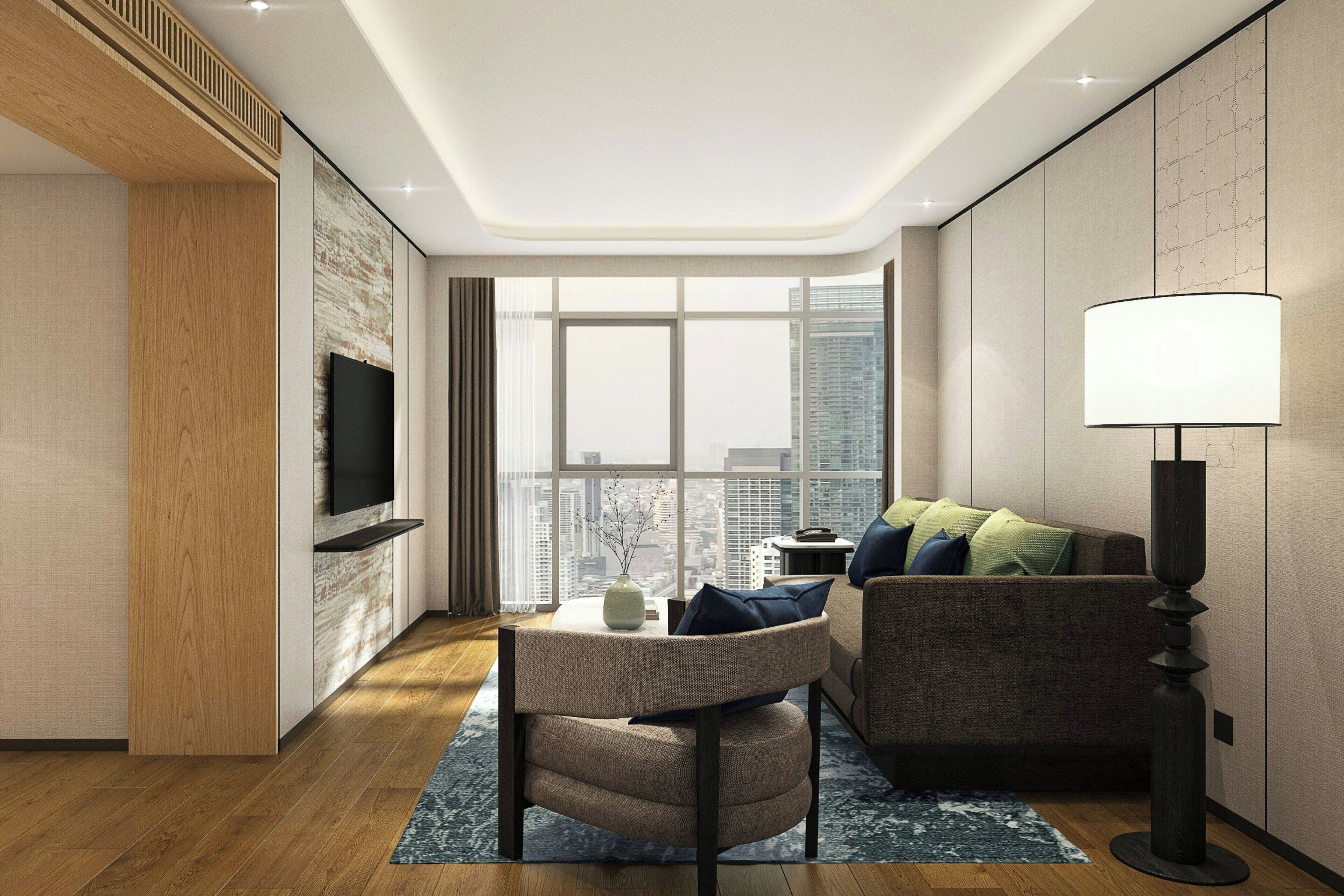 Suíte luxo, 1 quarto | Frigobar, cofres nos quartos, escrivaninha