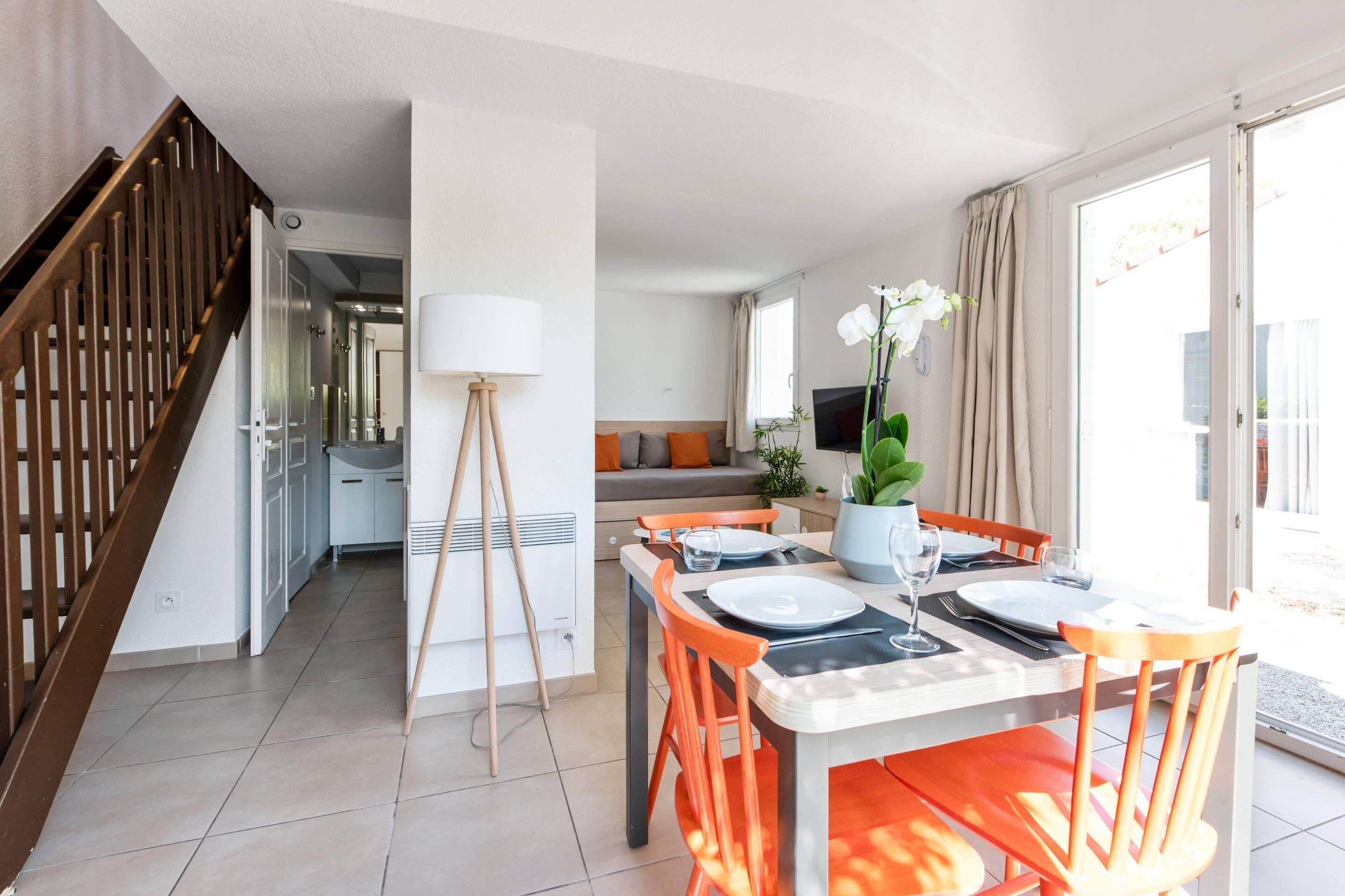 Appartement 1 chambre 2 personnes | Roupa de alta qualidade, com mobília individualizada, secretária 