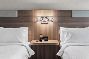 Quarto standard, 2 camas Queen | Roupas de cama de algodão egípcio, roupas de cama premium