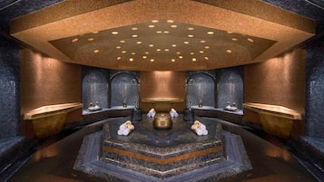 Sala(s) para tratamentos a casais, sauna, hammam, tratamentos corporais