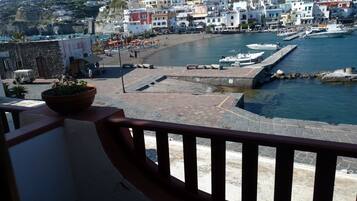 Quarto Duplo, varanda, vista para o mar | Varanda