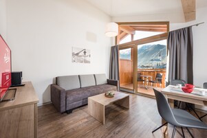 Apartamento superior, para não fumantes, cozinha (Alpine Superior excl. clean fee € 100) | Vista do quarto