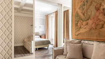 Suíte júnior | 1 quarto, roupas de cama de algodão egípcio, roupas de cama premium