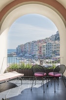 Suite Júnior, 1 cama queen-size, terraço, vista para o mar | Terraço/pátio interior