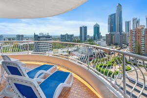 Apartamento Superior, 2 quartos, vista para o oceano | Varanda